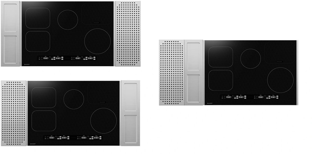 Sharp SCH3043GB 30 Inch Induction Cooktop with 4 Cooking Zones, Bridge ...