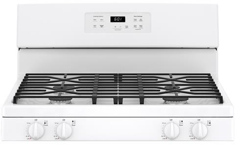 GE JGBS61DPWW 30 Inch Freestanding Gas Range with 4 Sealed Burners, 4.8 ...