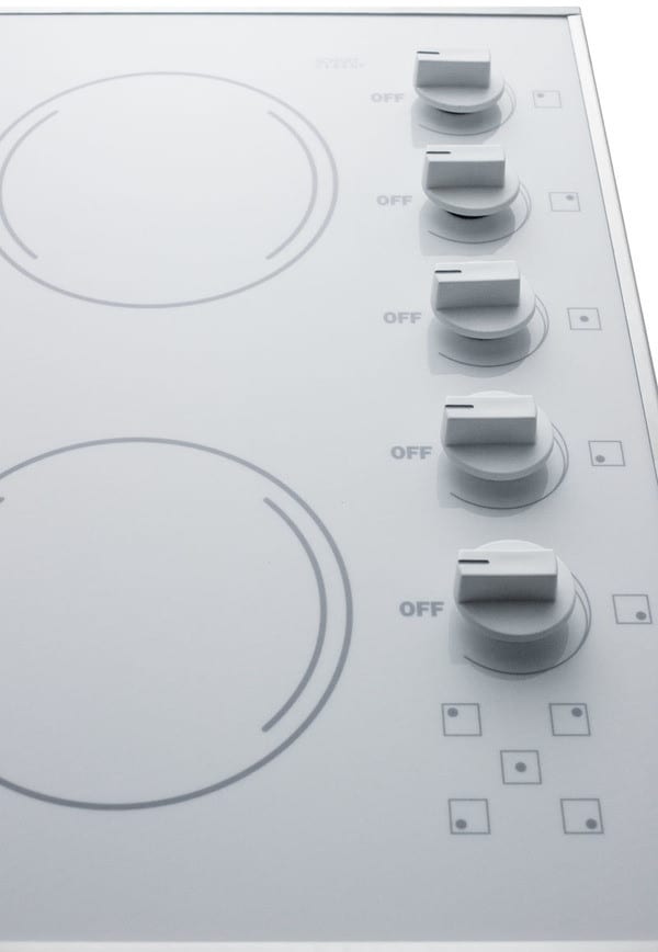 Summit CR5B274W 27 Inch Electric Cooktop with 5 Burner Elements, Glass ...