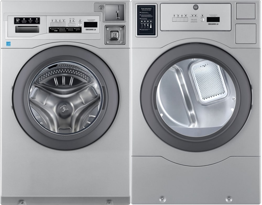 Crossover CRWADRGS817MC21 Side-by-Side Washer & Dryer Set with Front ...