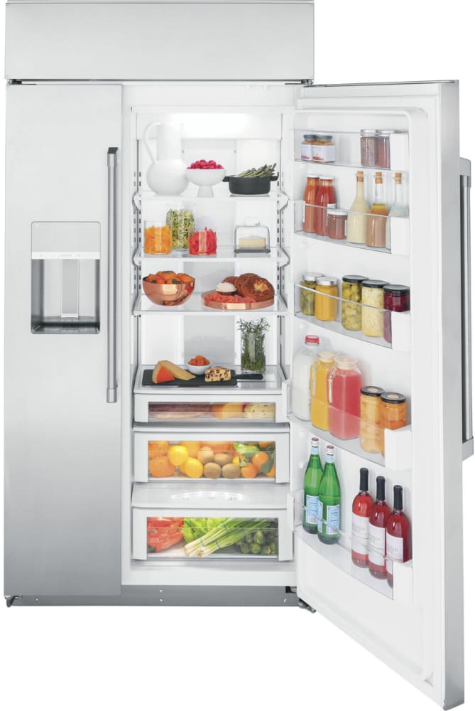 Cafe CSB42YP2RS1 42 Inch Built-In Side-by-Side Smart Refrigerator with ...