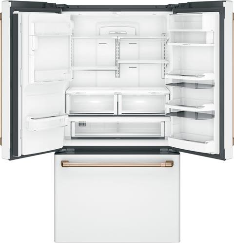 Cafe CYE22TP4MW2 36 Inch Counter Depth French Door Smart Refrigerator ...