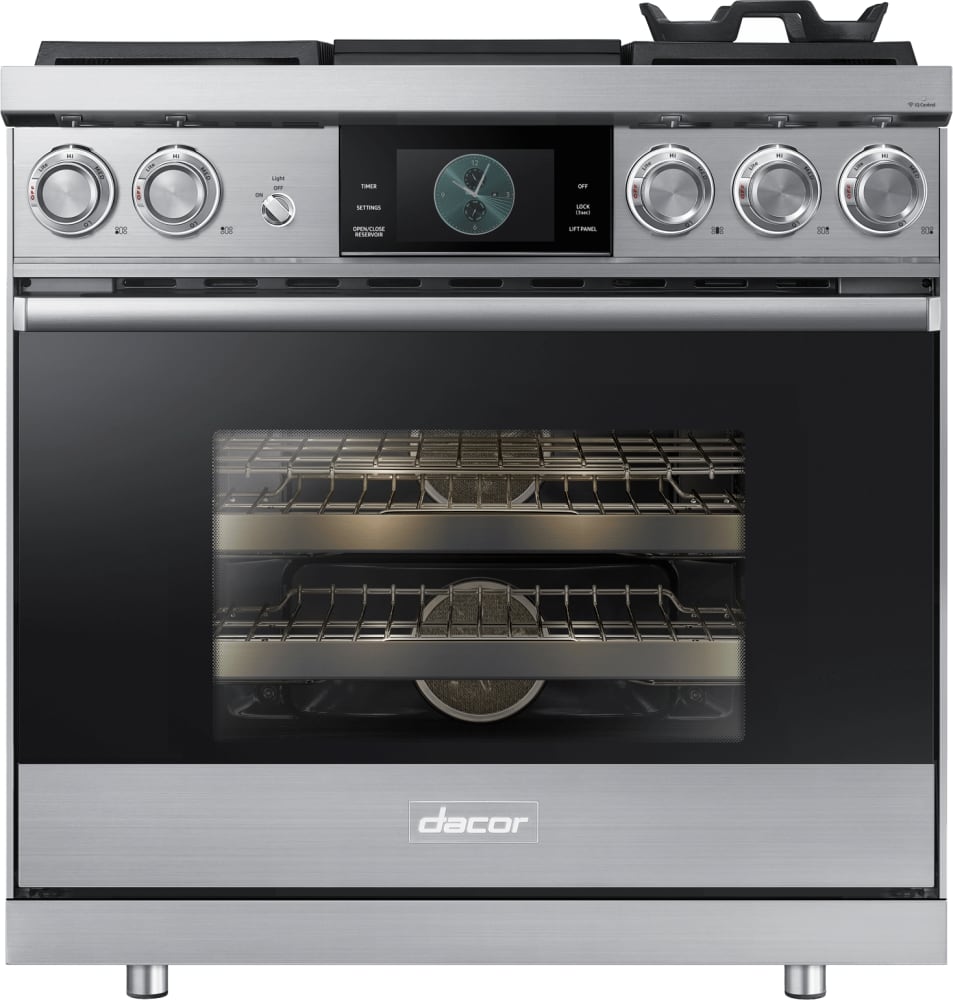 Dacor DOP36M94DLS 36 Inch Freestanding Professional Dual Fuel Smart ...