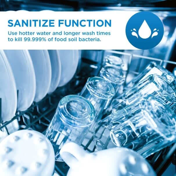 Danby DDW18D1ESS 18 Inch Full Console Built-In Dishwasher with 10 Place ...