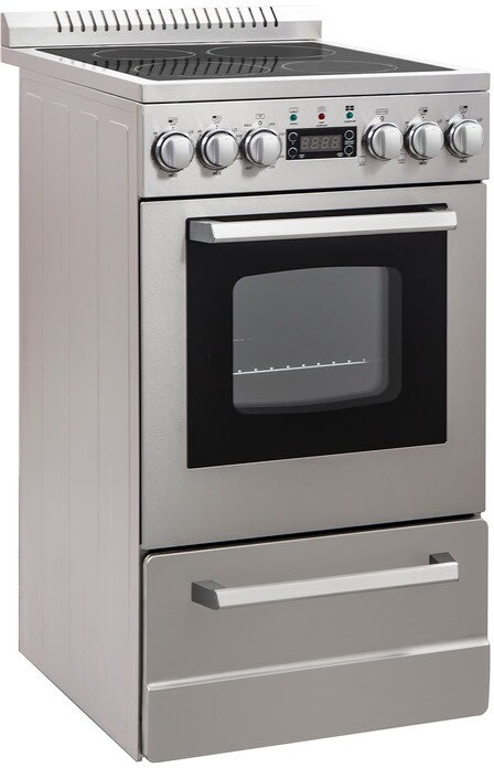 Avanti DER20P3S 20 Inch Deluxe Electric Range with 4 Radiant Elements ...