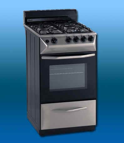 Avanti DG24CSS 24 Inch Deluxe Gas Range w/ 4 Sealed Burners, Electric ...