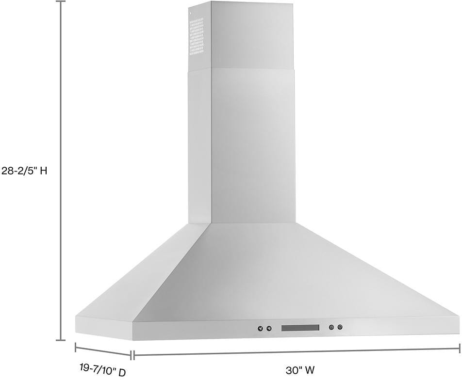 Whirlpool WVW93UC0LS 30 Inch Wall Mount Chimney Hood with 400 CFM ...