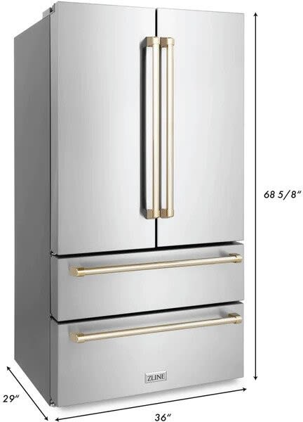 ZLINE RFMZ36G 36 Inch Counter Depth Freestanding French Door ...