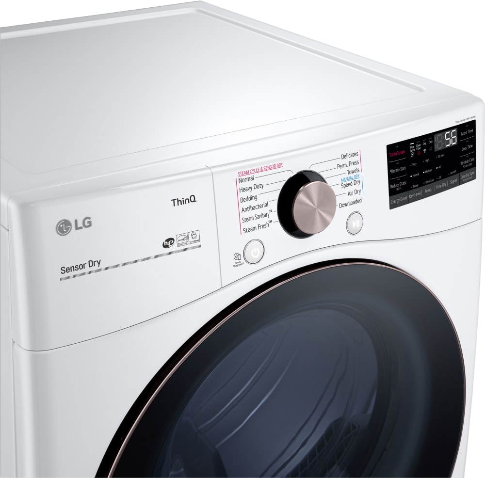 LG DLEX4200W 27 Inch Electric Smart Dryer with 7.4 Cu. Ft. Capacity ...