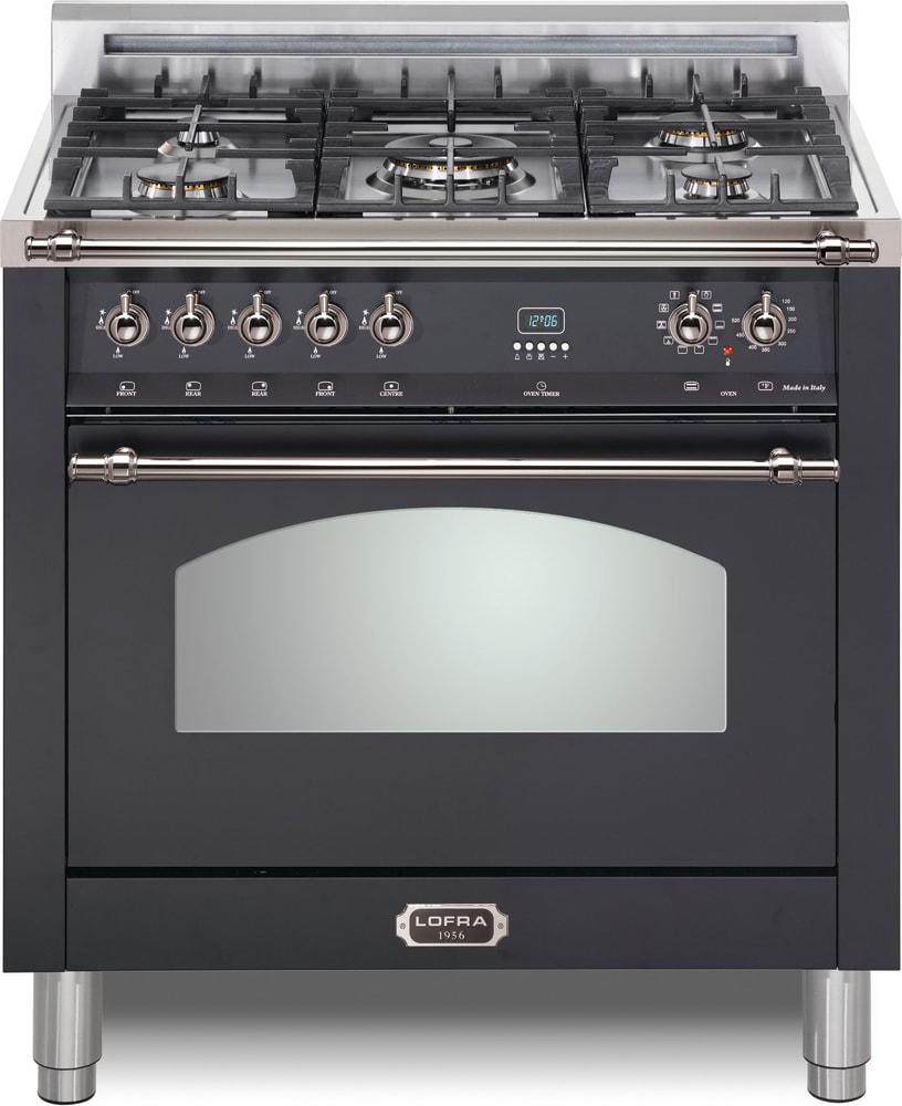LOFRA RKCS36M0G500 36 Inch Freestanding Dual Fuel Range with 5 Brass ...
