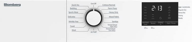 Blomberg DV17600W 24 Inch Electric Dryer with 3.7 Cu. Ft. Capacity ...