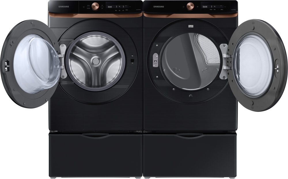Samsung SAWADREV65001 Side-by-Side on Pedestals Washer & Dryer Set with Front Load Washer and ...