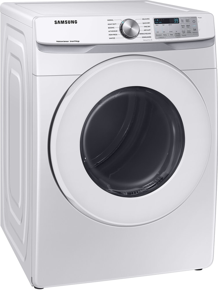 Samsung DVE51CG8000W 27 Inch Smart Electric Dryer with 7.5 cu ft ...