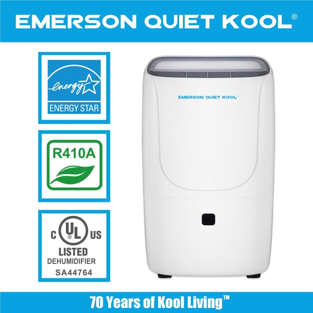 Emerson EAD40E1T 40 Pint Dehumidifier with Digital Humidistat, 24-Hour ...