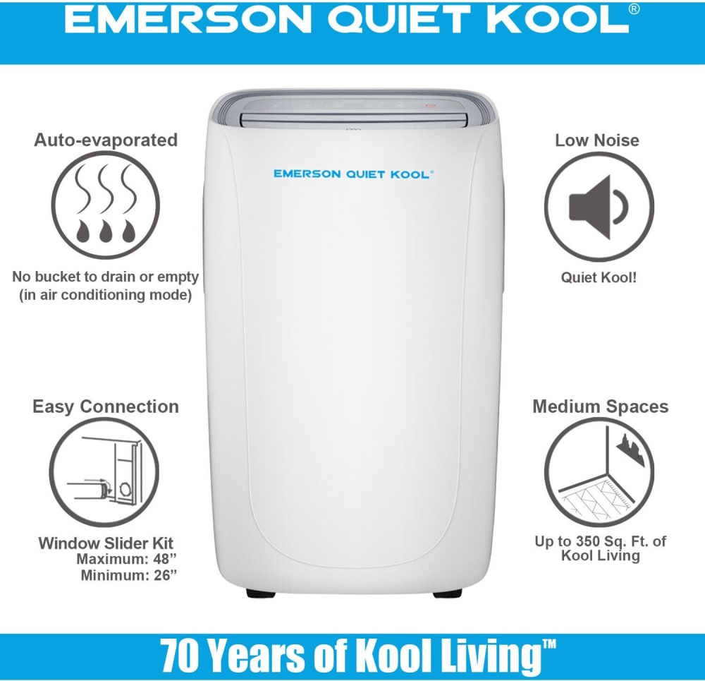 Emerson EAPC14RD1 14,000 BTU Portable Air Conditioner with New CEC ...