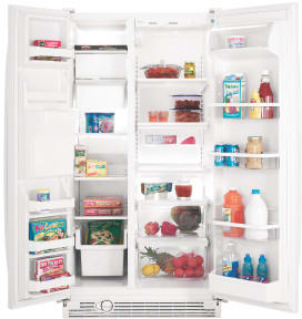 Whirlpool ED5FHEXSS 25.3 Cu. Ft. Side by Side Refrigerator with EZ ...
