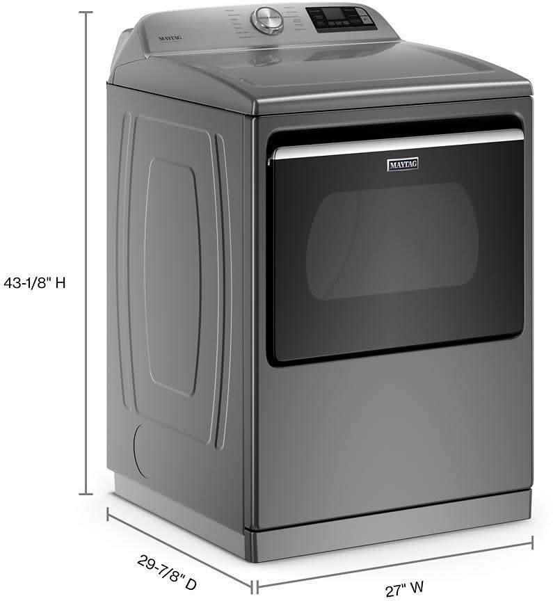 Maytag MED7230HC 27 Inch Electric Smart Dryer with 7.4 Cu. Ft. Capacity ...