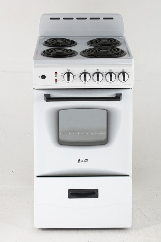 Avanti ER20P0WG 20 Inch Freestanding Electric Range with 4 Coil Burners ...