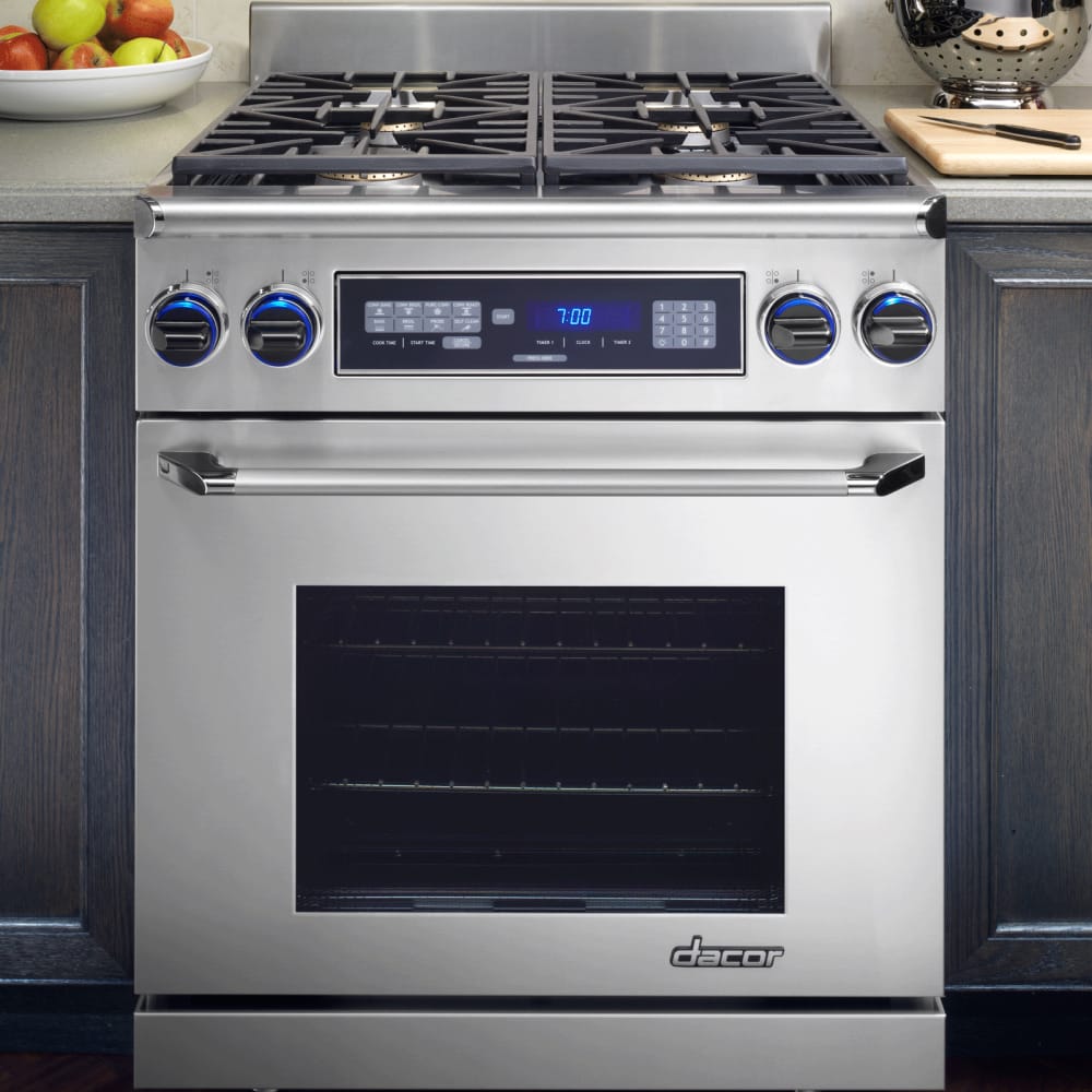 Dacor ER30DSRCLPH 30 Inch Pro-Style Dual Fuel Range with 4 Sealed ...