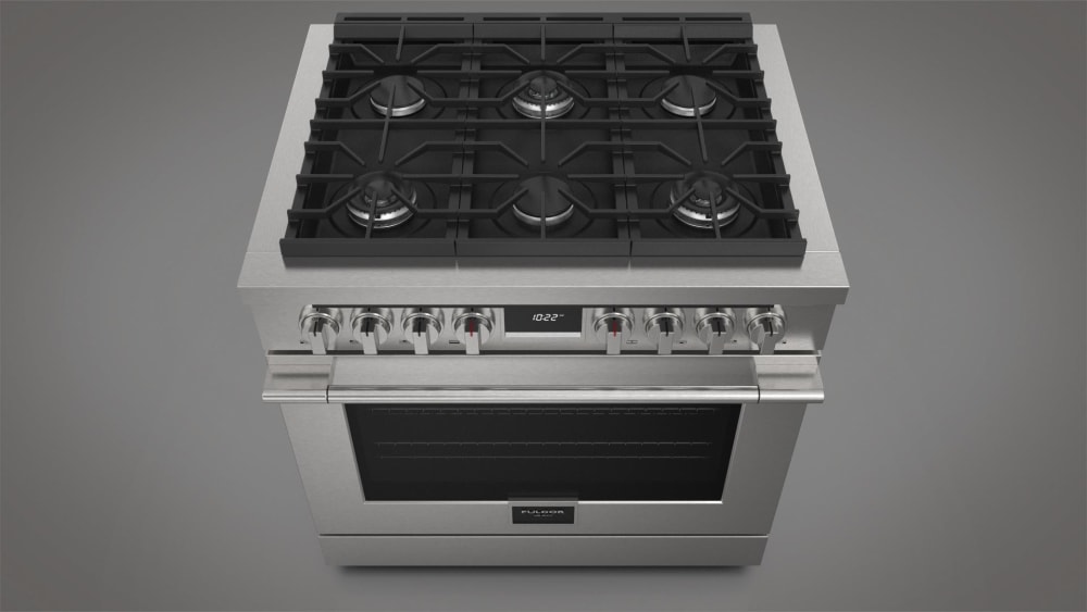 Fulgor Milano F4PDF366S1 36 Inch Pro-Style Dual Fuel Range with 5.7 Cu ...