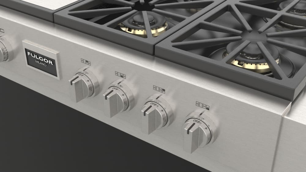 Fulgor Milano F6GRT486GS1 48 Inch Gas Rangetop with 6 Sealed Burners ...