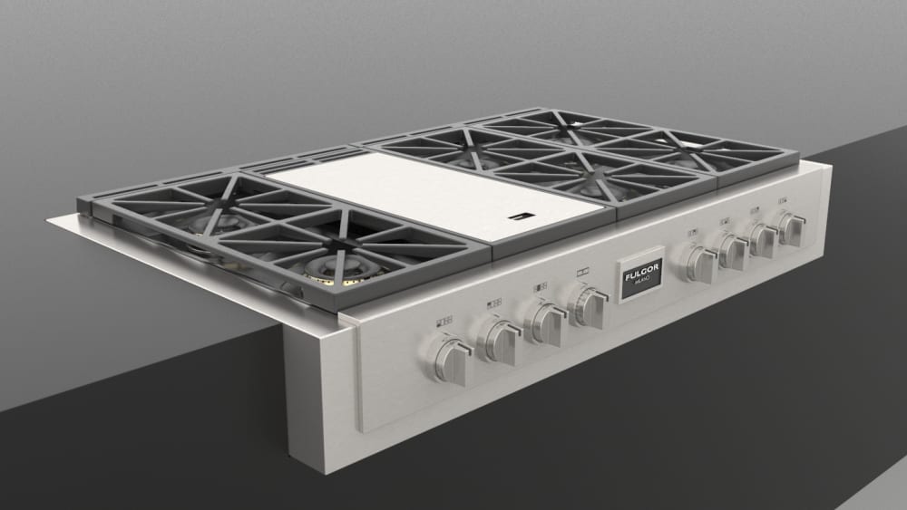 Fulgor Milano F6GRT486GS1 48 Inch Gas Rangetop with 6 Sealed Burners ...