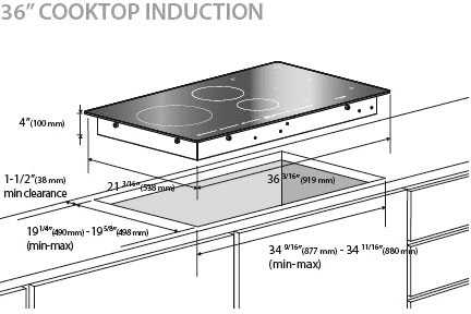 Fulgor Milano F7IT36S1 36 Inch Induction Cooktop with 5 Magnetic ...