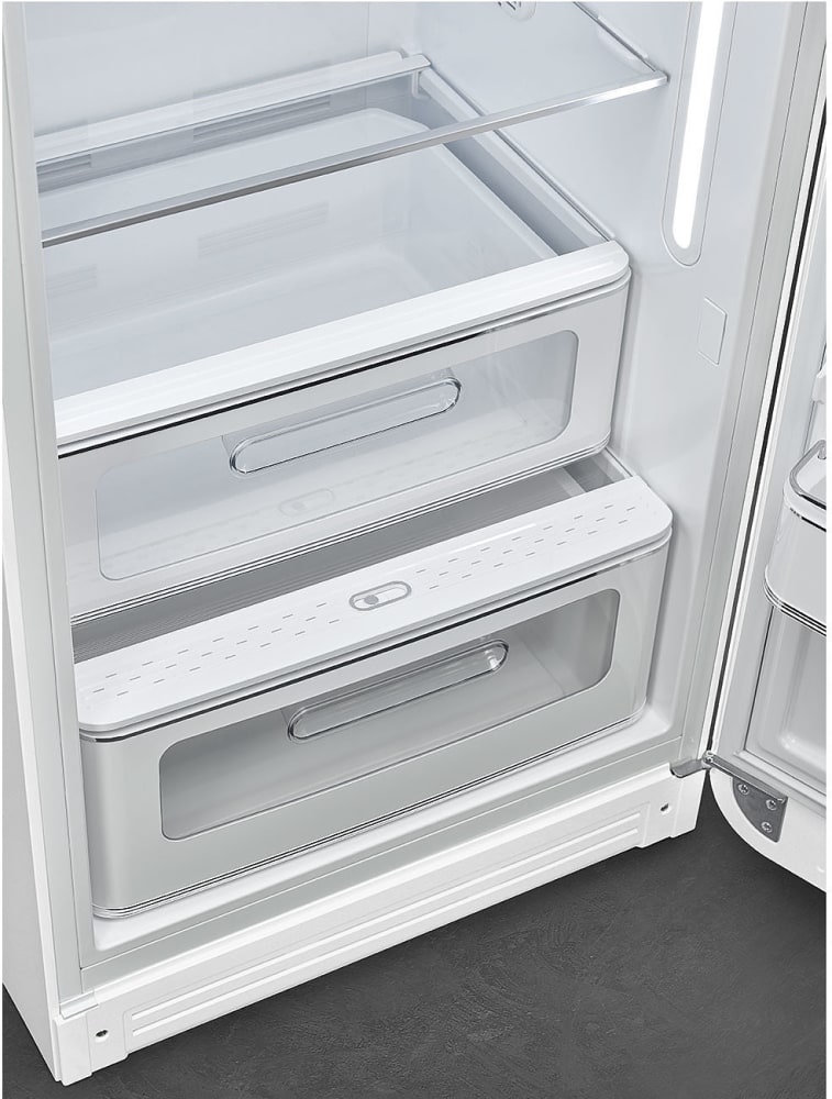 Smeg FAB28URWH3 24 Inch Top Freezer Refrigerator with 9.92 cu. ft ...