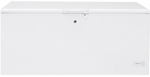 GE FCM22DLWW 74 Inch Chest Freezer with 21.7 cu. ft. Capacity, Audible ...