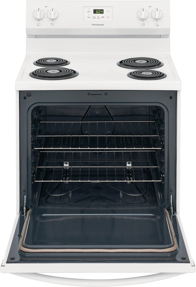 Frigidaire FCRC3005AW 30 Inch Freestanding Electric Range with 4 Coil ...