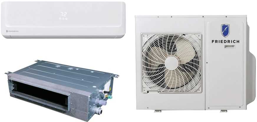 Friedrich FD24K2RPACK06 Dual Zone Mini Split System with 24000 BTUs ...
