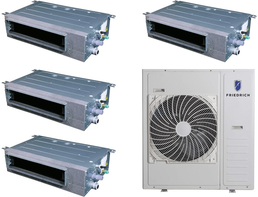 Friedrich FD36K4RPACK09 4 Room Mini Split Air Conditioning System with ...