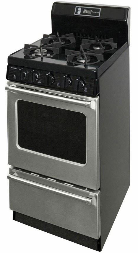 Premier P20S3502P 20 Inch Freestanding Gas Range with 4 Sealed Burners ...