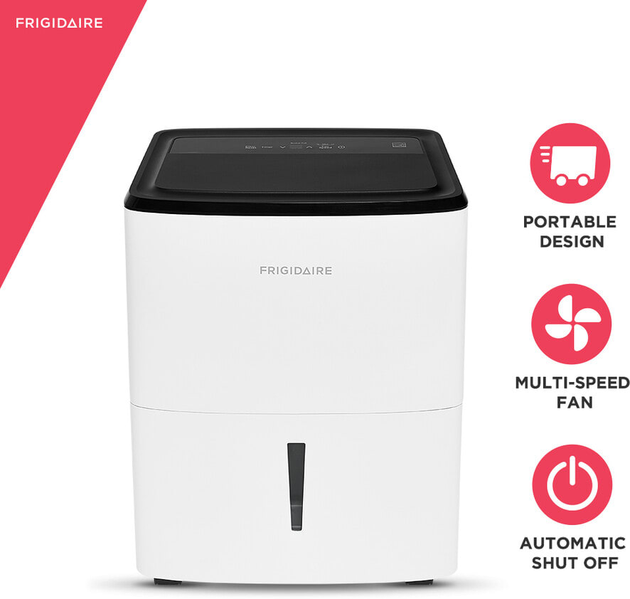 Frigidaire FFAD3534W1 35 Pint Capacity Dehumidifier with 3 Fan Speeds ...