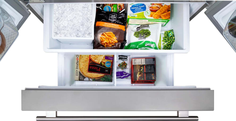 Forte FFD27ESSSS 36 Inch Freestanding French Door Refrigerator with 26. ...