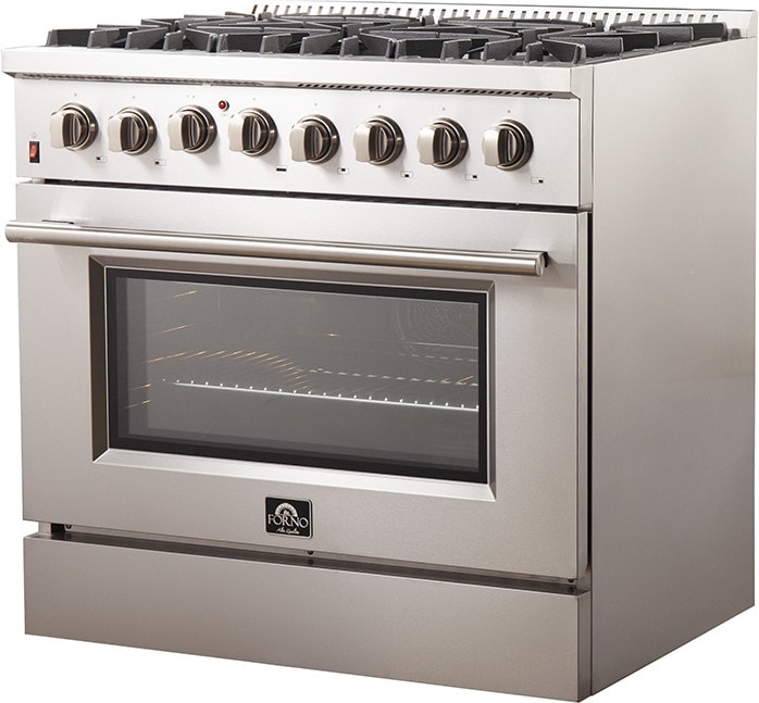 Forno FFSGS615636 36 Inch Freestanding Dual Fuel Range with 6 Sealed ...
