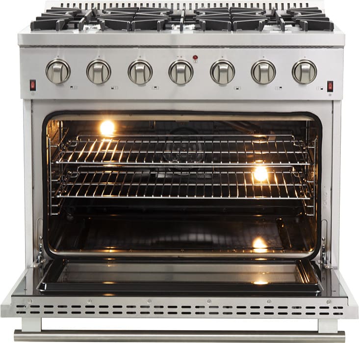 Forno FFSGS624436 Ancona Professional Gas Range with 6 Sealed Burners ...