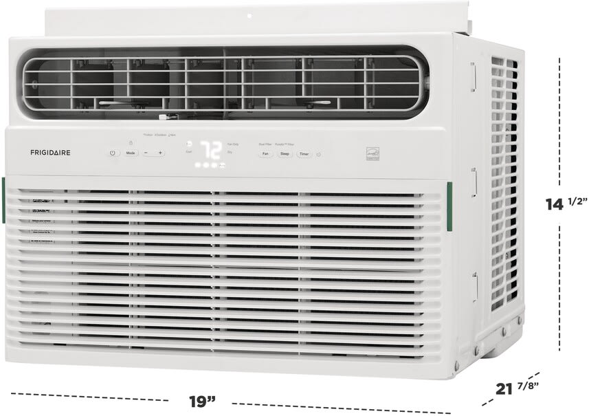 Frigidaire FHWC124WB1 Window Air Conditioner with Electronic Controls, Remote Control, 3 Fan ...