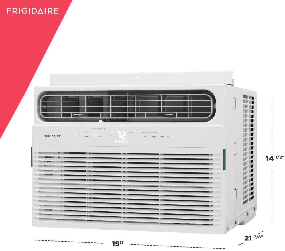 Frigidaire FHWC124WB1 Window Air Conditioner with Electronic Controls, Remote Control, 3 Fan ...