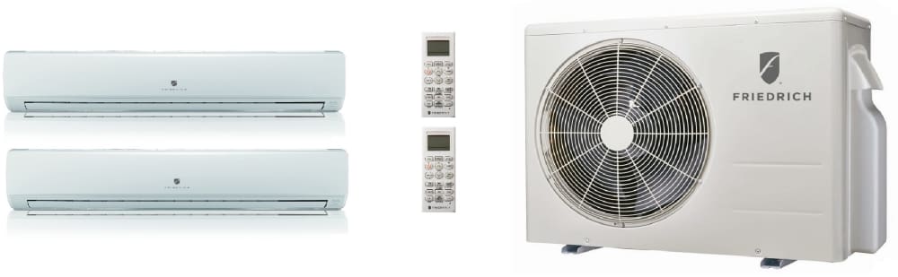 Friedrich FRIED24KB32 2 Room Mini Split System with Heat Pump, Inverter ...