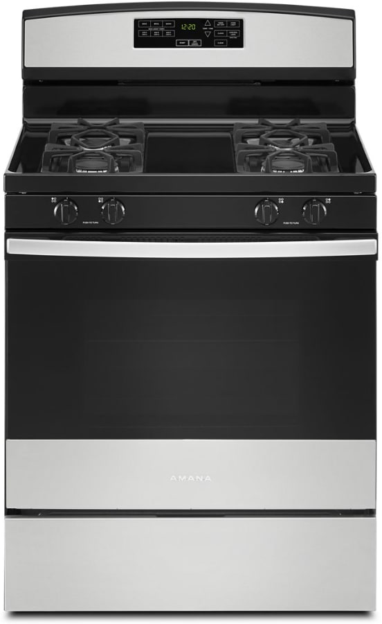 Amana AGR6603SMS 30 Inch Freestanding Gas Range with 4 Sealed Burners ...
