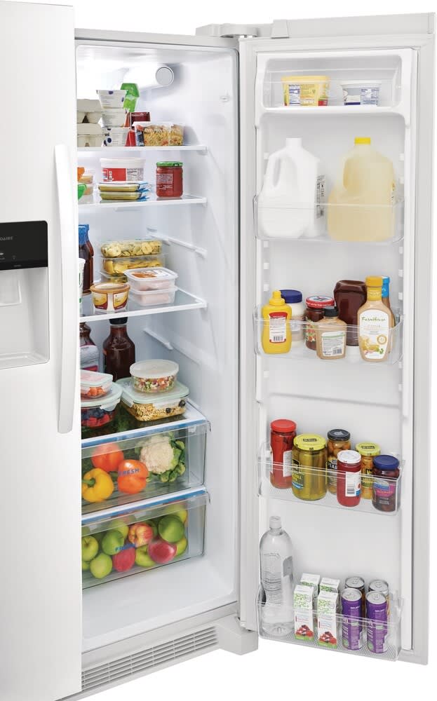 Frigidaire FRSS2623AW 36 Inch Freestanding Side by Side Refrigerator ...