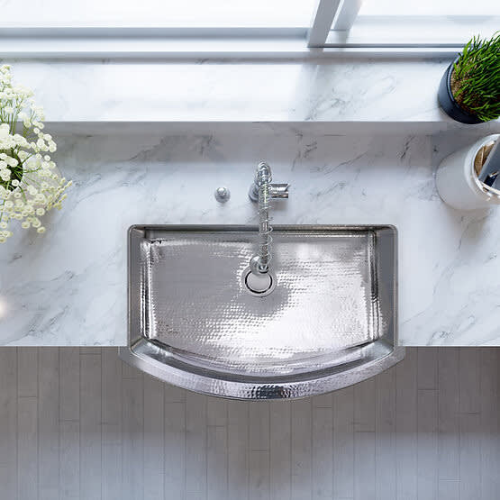 Nantucket Sinks FSSH3322 33 Inch Hand Hammered Stainless Steel ...