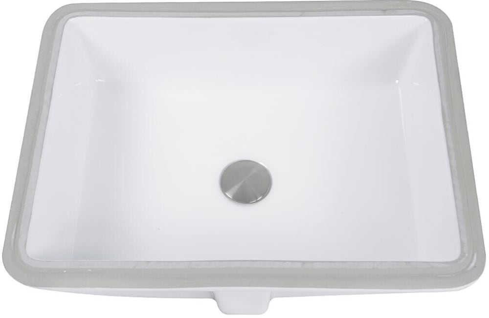 Nantucket Sinks GB17X13W Glazed Bottom Undermount Rectangle Ceramic ...