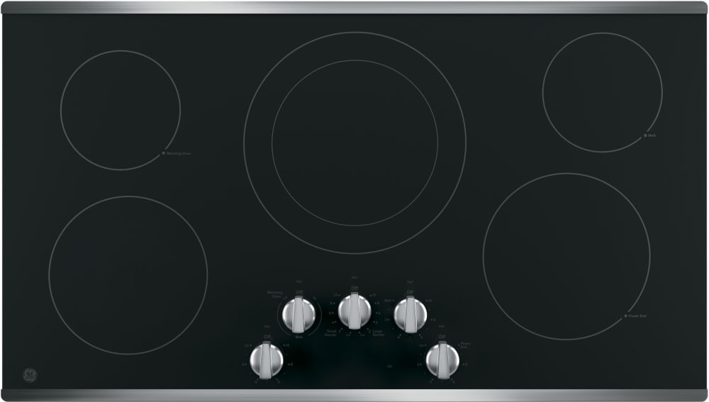 GE JP3036SLSS 36 Inch Electric Cooktop with Five Radiant Cooking ...