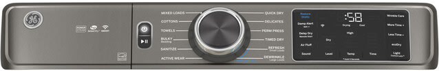 GE GFD65ESPVDS 28-inch Smart Electric Dryer with 7.8 cu. ft. Capacity ...