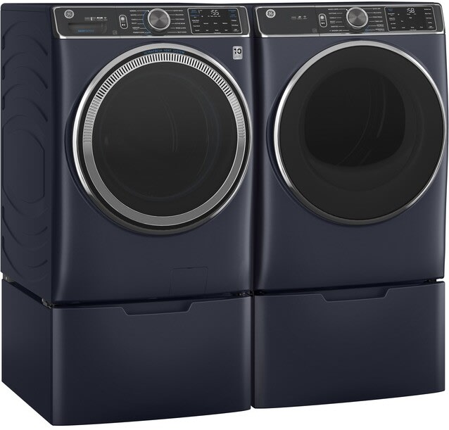 GE GEWADRGRS8501 Side-by-Side Washer & Dryer Set with Front Load Washer ...