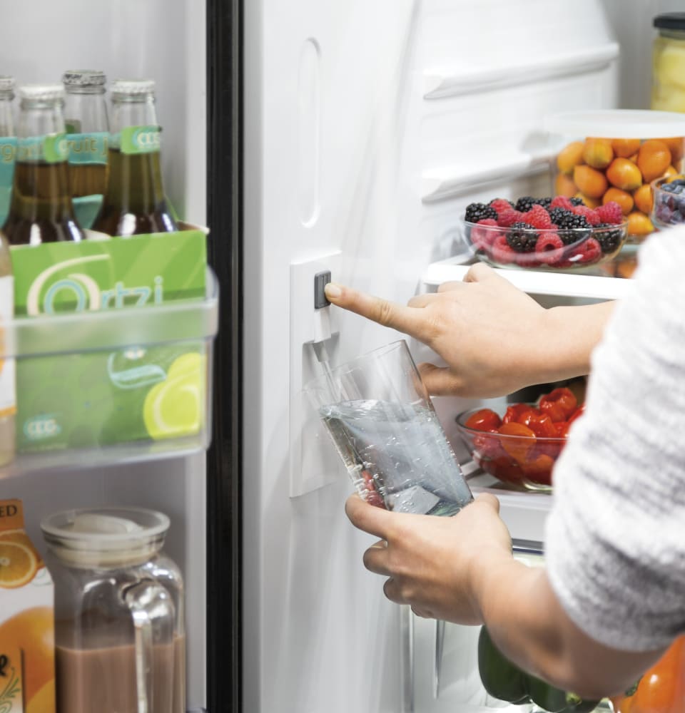 GE GNE25JGKWW 33 Inch French Door Refrigerator with 24.7 Cu. Ft ...