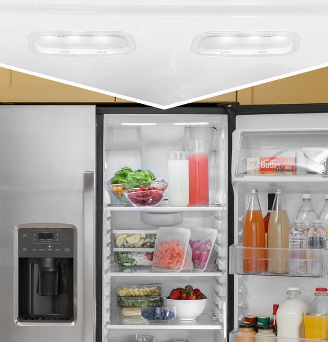 GE GSE25GGPBB 36 Inch Freestanding Side by Side Refrigerator with 25.3 ...
