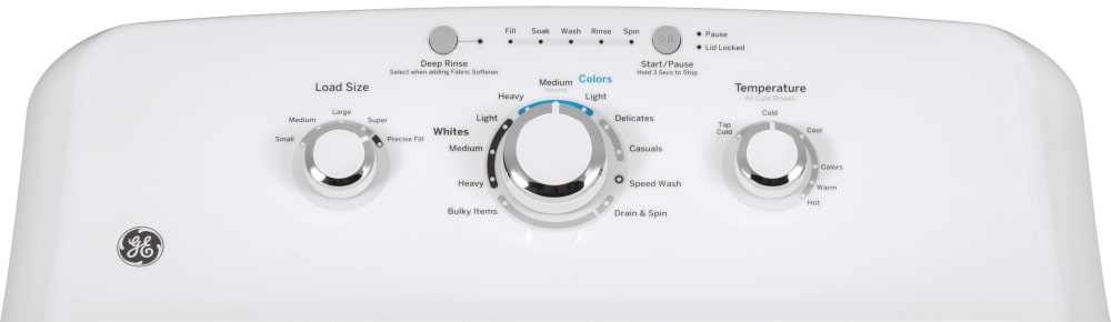 GE GEWADREW241 Side-by-Side Washer & Dryer Set with Top Load Washer and ...